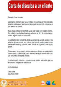 Guía completa para DISCULPARSE ante un CLIENTE - Ejemplo FORMATO